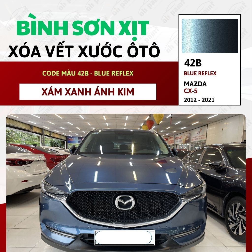 Sơn Xịt Xóa Vết Xước OH PAINT dùng cho xe MAZDA CX-5 Màu XÁM XANH ÁNH ...