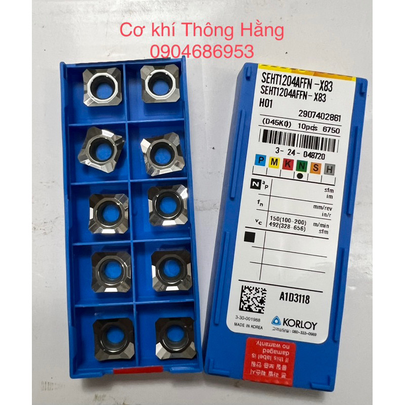 Chip PHAY chuyên nhôm SEHT1204 FFN-X83 mảnh phay vuông. Chuyên PHAY ...