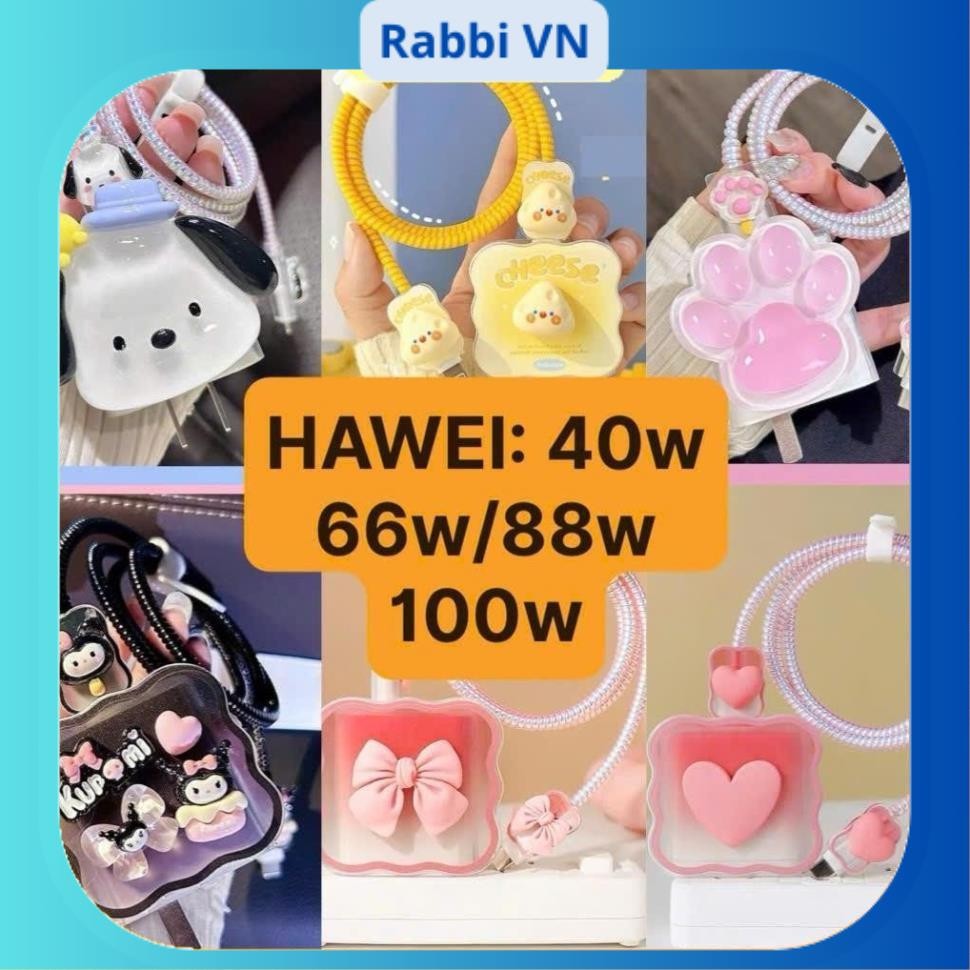 [HAWEI 40w/66w/88w/100w] Bộ phụ kiện bảo vệ củ sạc và cáp sạc cho HAWEI cao cấp | Shopee Việt Nam