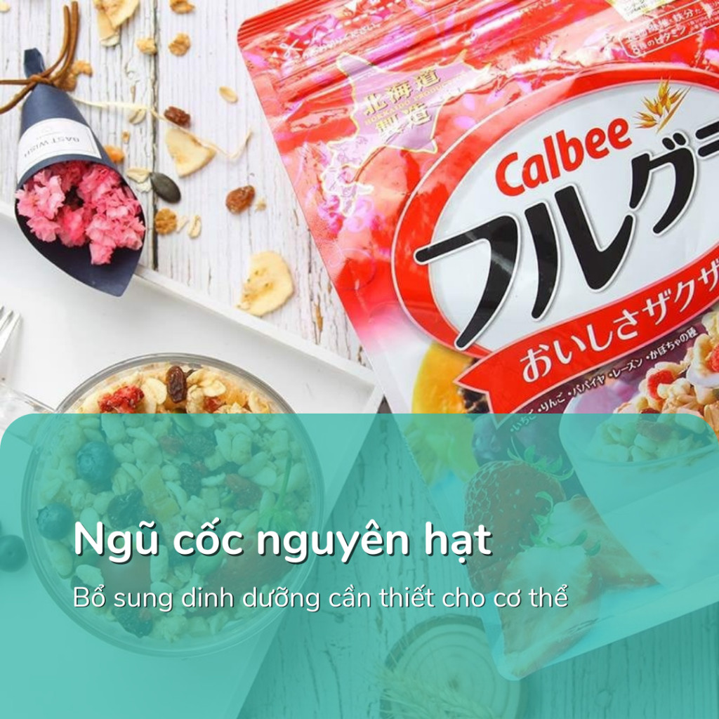 【DATE MỚI NHẤT】Ngũ cốc Calbee Đỏ Ăn Kiêng Giảm Cân Nhật Bản Mix Sữa Chua Trái Cây Granola Ăn ...