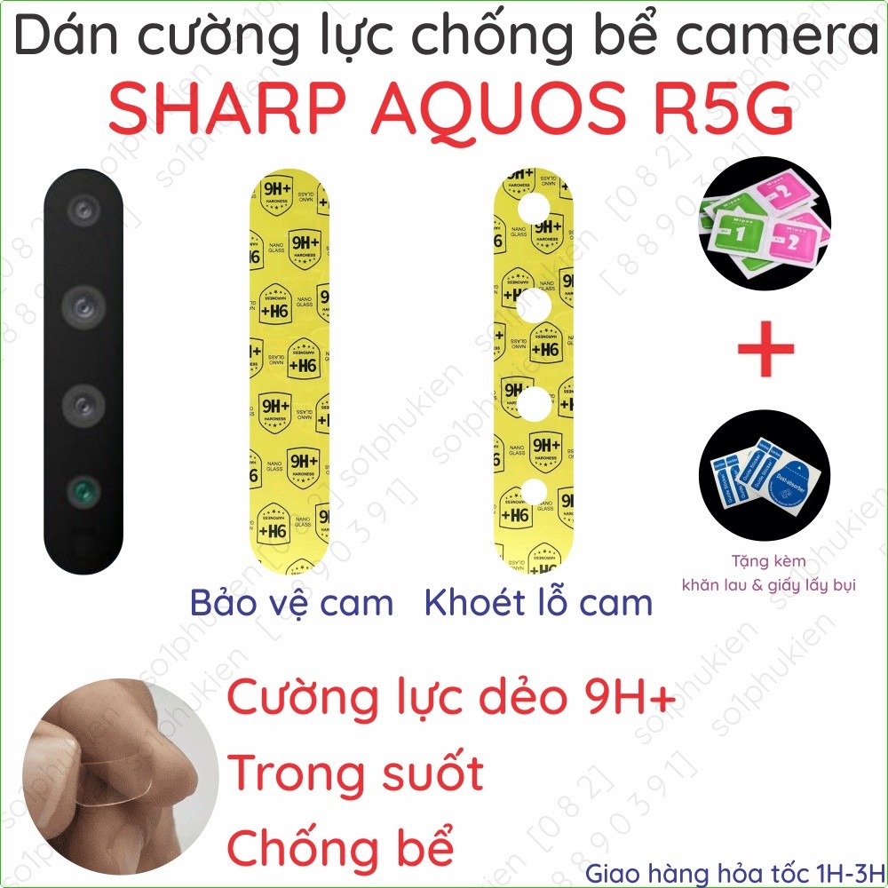 Dán cường lực camera SHARP AQUOS R5G chất liệu nano dẻo chống bể kính | Shopee Việt Nam