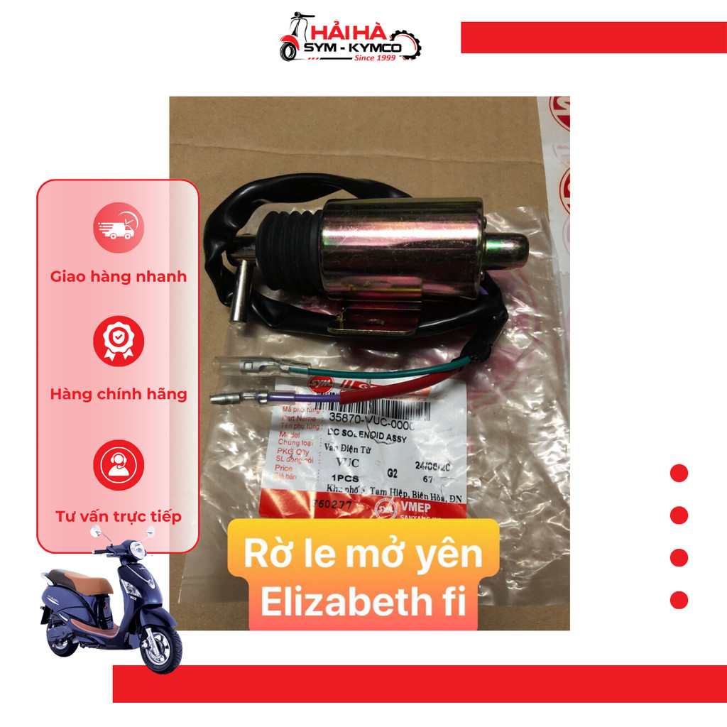 Rờ le mở yên/ Van điện tử xe Elizabeth FI [Chính hãng SYM] | Shopee ...
