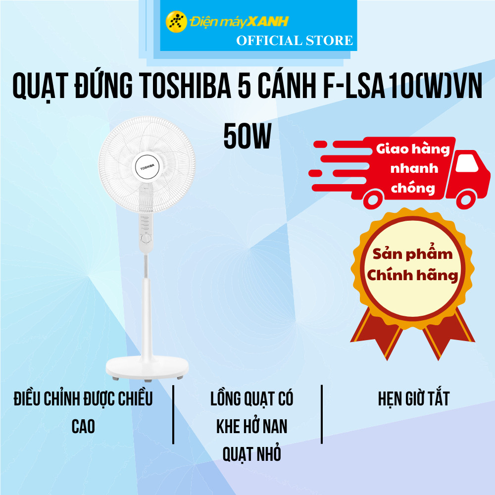 Quạt cây Toshiba 5 cánh F-LSA10(W)VN 50W | Shopee Việt Nam
