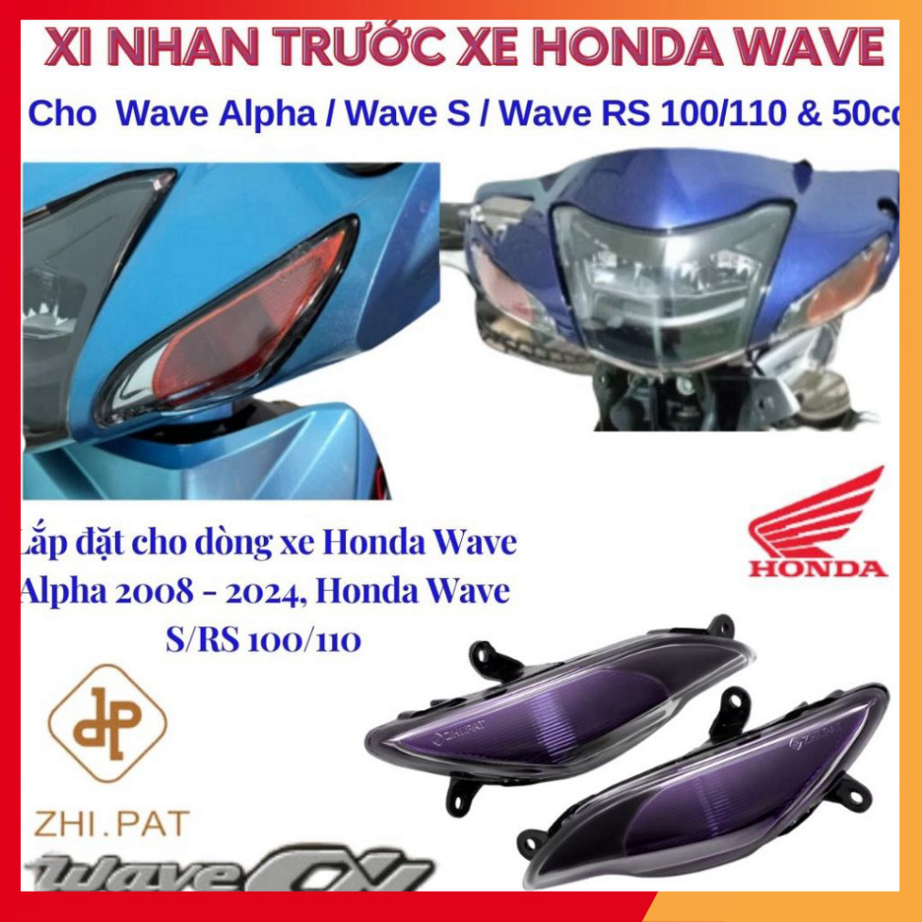 Cặp Nắp Xi Nhan Trước ZHIPAT Gắn Wave Alpha / Wave S / Wave RS / Wave ...