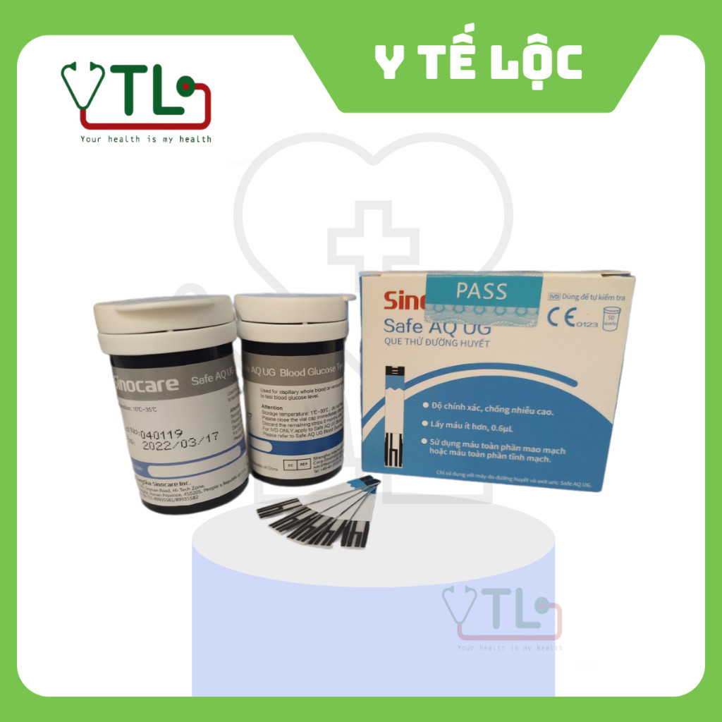 Safe AQ UG - 50 Que Thử Đường Huyết Dùng Cho Máy Safe AQ UG Kèm 50 Kim ...
