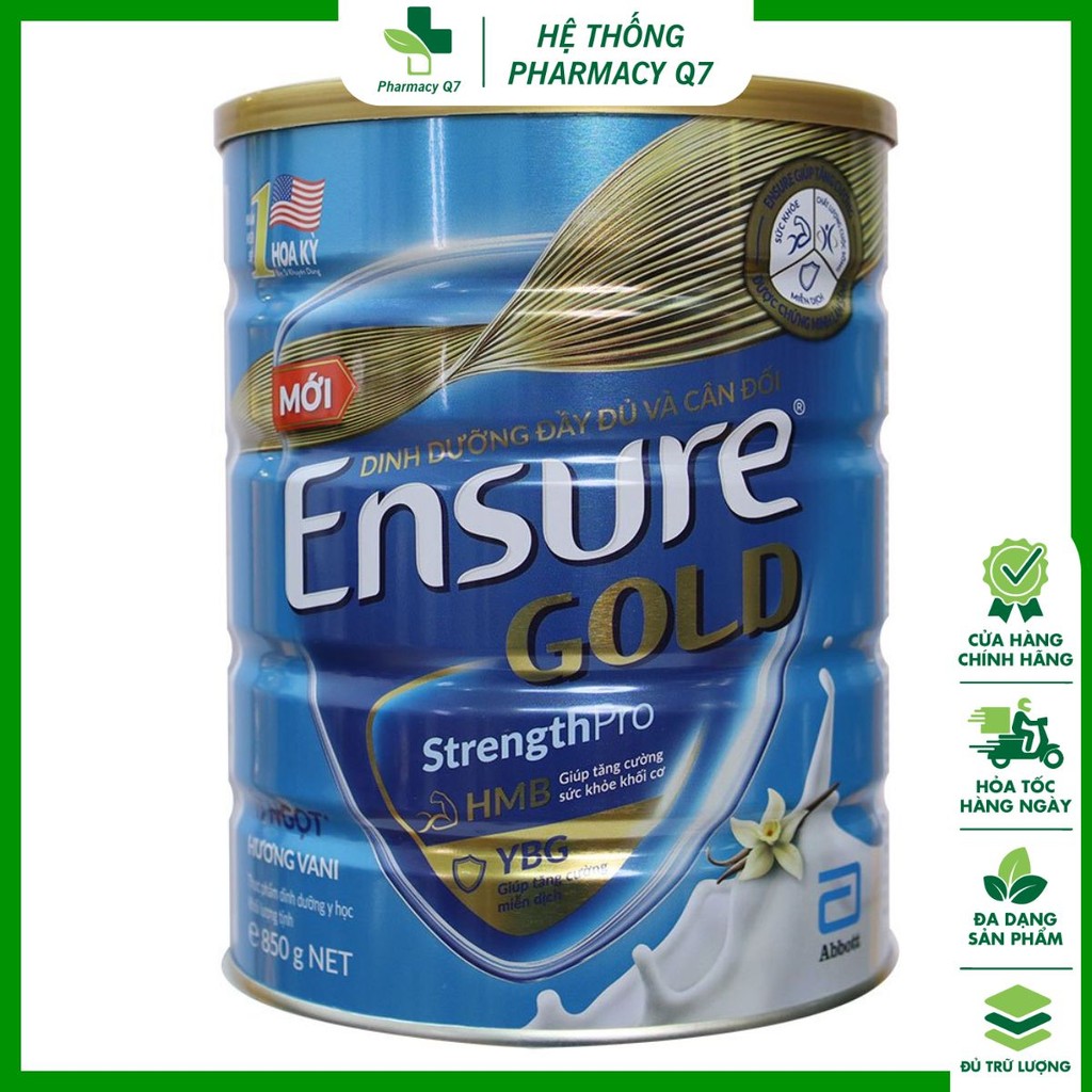 Sữa bột Ensure Gold StrengthPro Abbott hương vani, ít ngọt, tăng cường ...