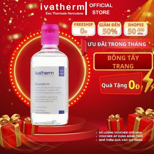 Nước tẩy trang Rosederm Anti - Redness Micellar Lotion IVATHERM da nhạy ...