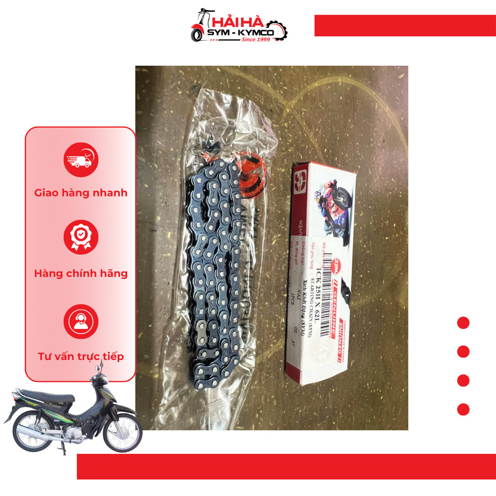 Sên đề 62 mắt (thường) xe Angel 100cc, Wave, Dream mã VA2 mẫu mới hộp ...