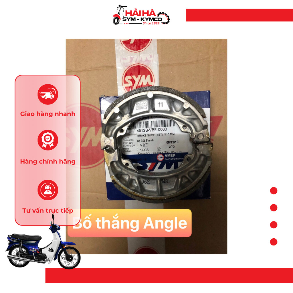 Bố thắng trước/ Bộ má phanh xe Angel, Wave, Dream, Elite [Chính hãng ...