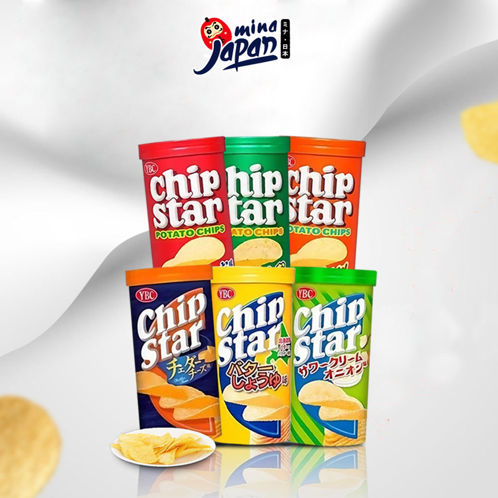 Bánh Snack Khoai tây YBC Chip Star Nhật 6 vị hộp 50g | Shopee Việt Nam