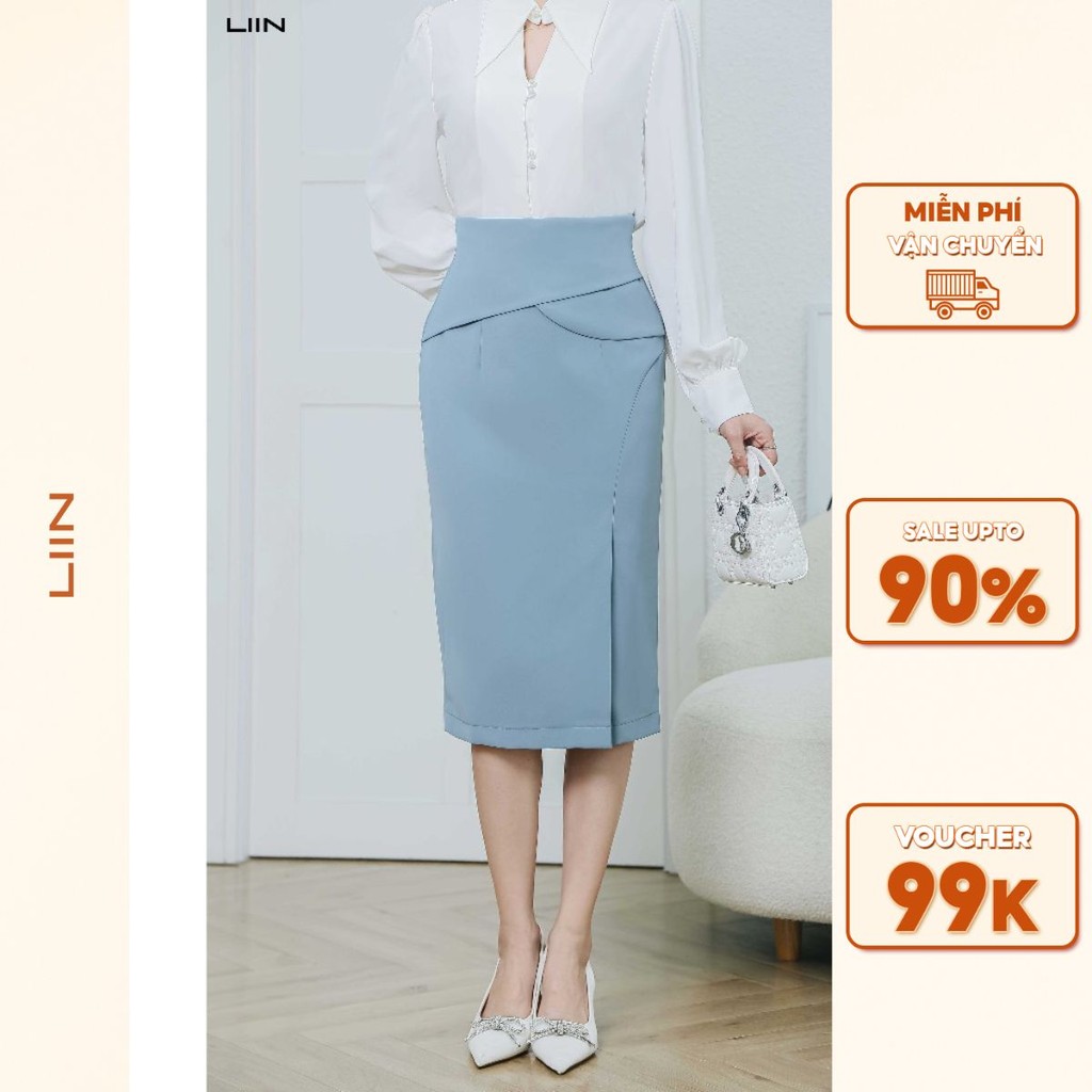 Juyp Công Sở Xanh Dài Xẻ Trước - LIIN Clothing - CVD301SBL-S24 | Shopee ...