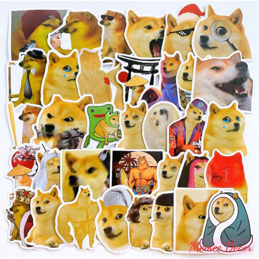 Bộ 50 Sticker Meme Chó Ngộ Nghĩnh Cheems Doge Cách Dùng Trang Trí Điện ...