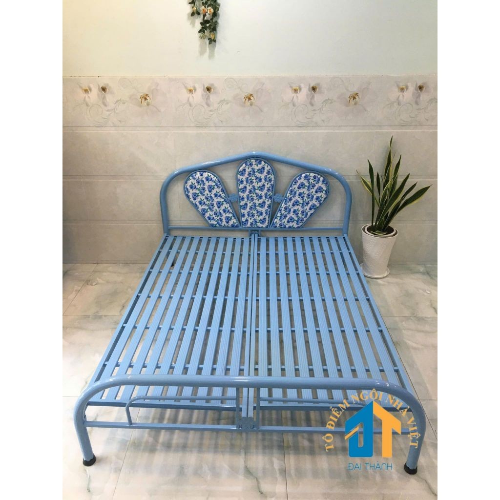 Giường sắt kích thước ngang 1m6 dài 2M – GS39 mẫu đơn giản, tiện dụng ...