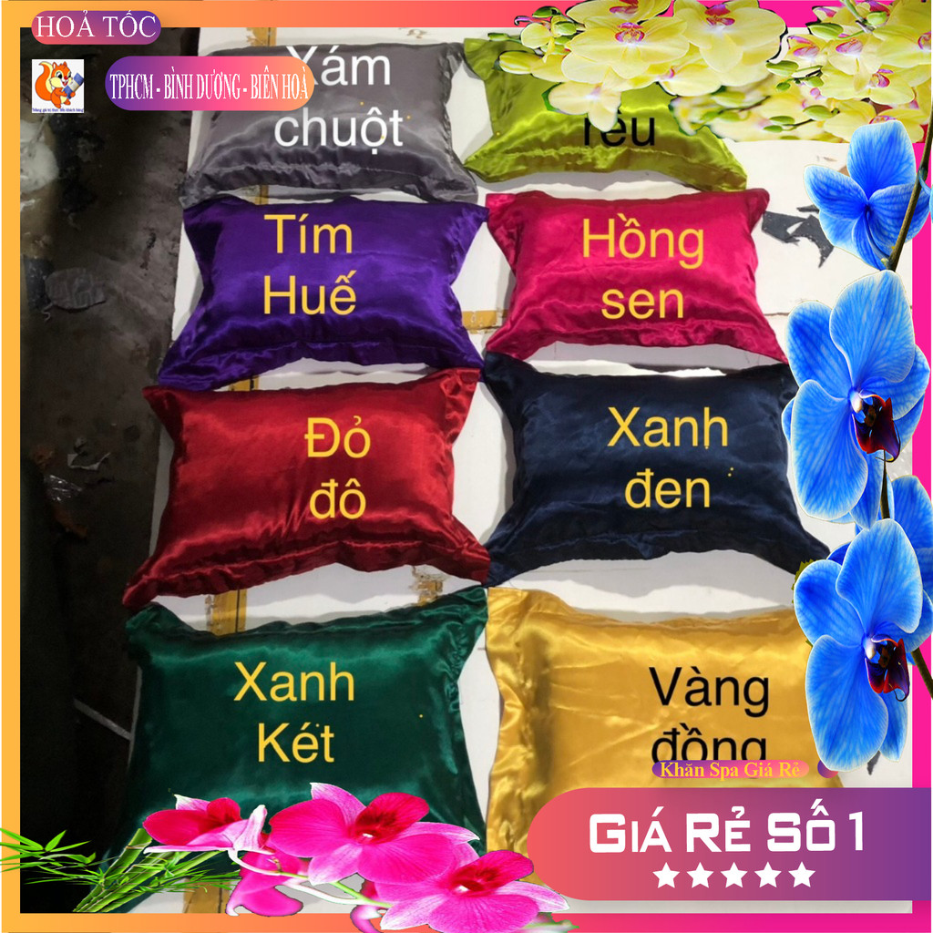 Gối nằm spa, Gối 30×45cm gồm vỏ ruột, Vải Gối Lụa, Mềm Mịn, Ruột Gối ...