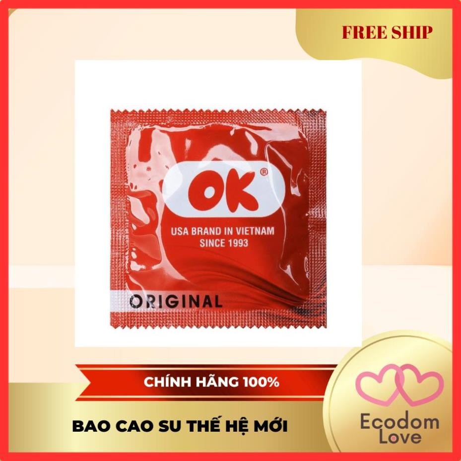 1 cái bao cao su OK Original - bao cao su OK đỏ 49mm | Shopee Việt Nam