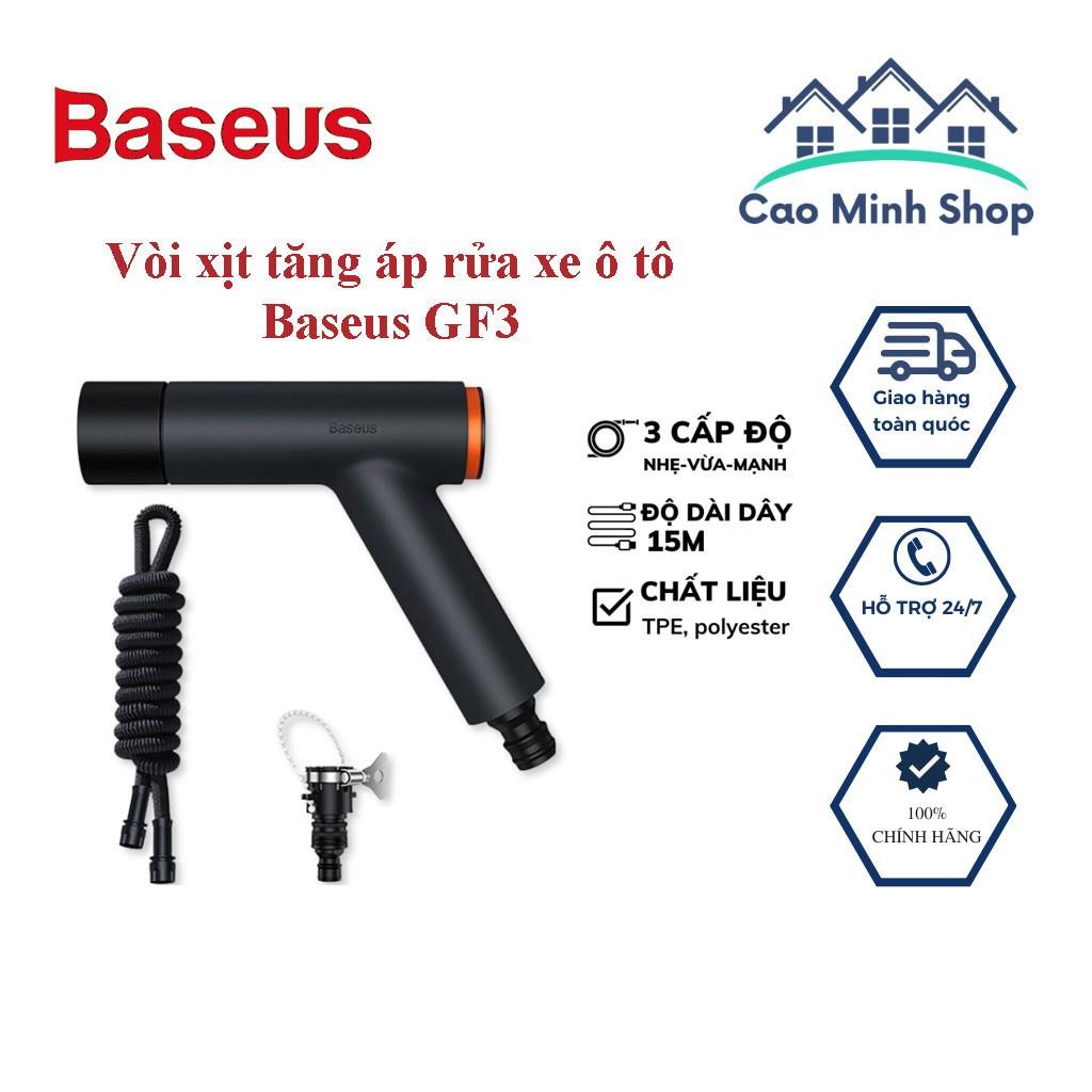 Vòi xịt tăng áp Baseus GF3 Car Wash Spray Nozzle dây dài 7.5m, 15m, 30m ...