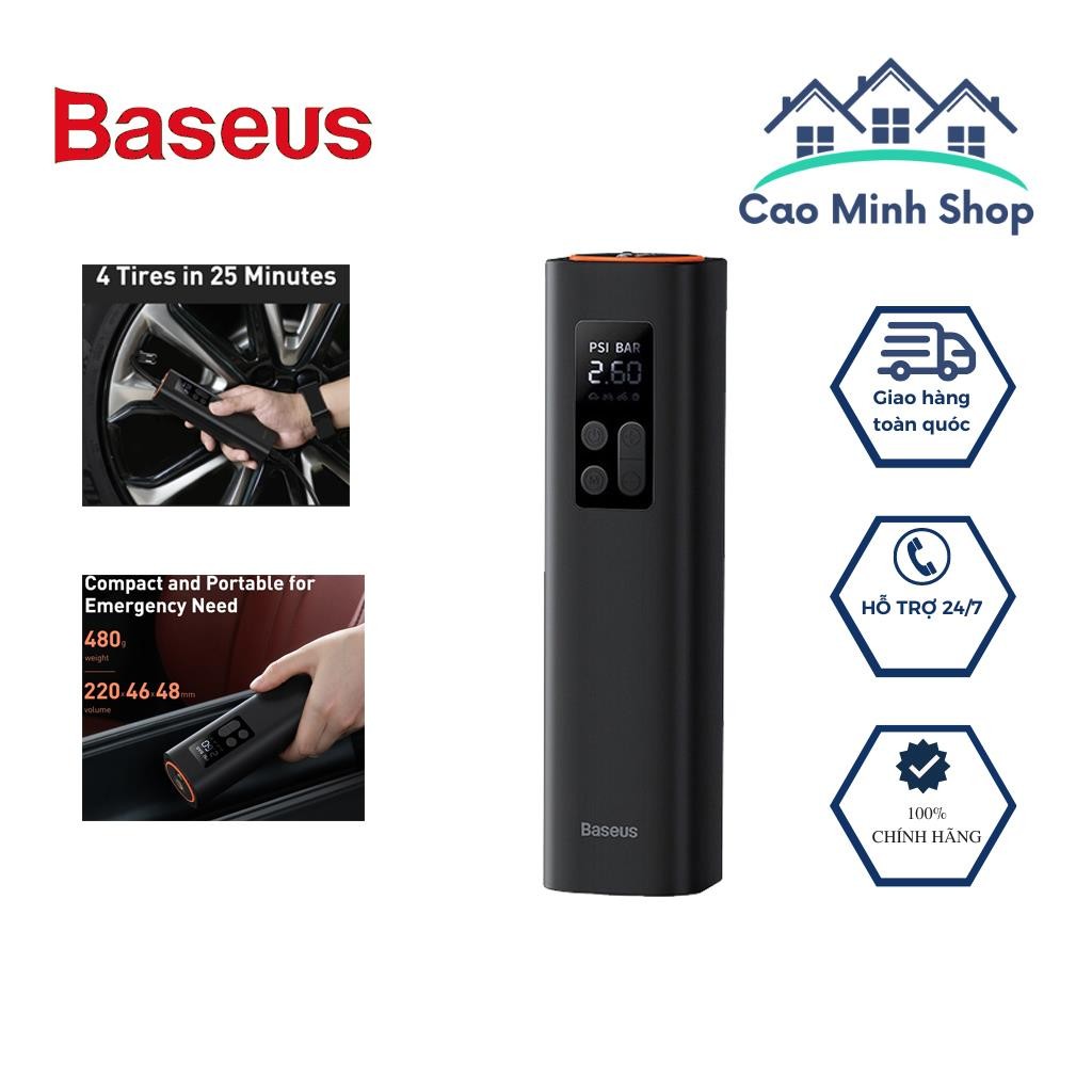 Máy bơm lốp ô tô xe hơi Baseus Super Mini Inflator Pump BS-CG003 đa ...