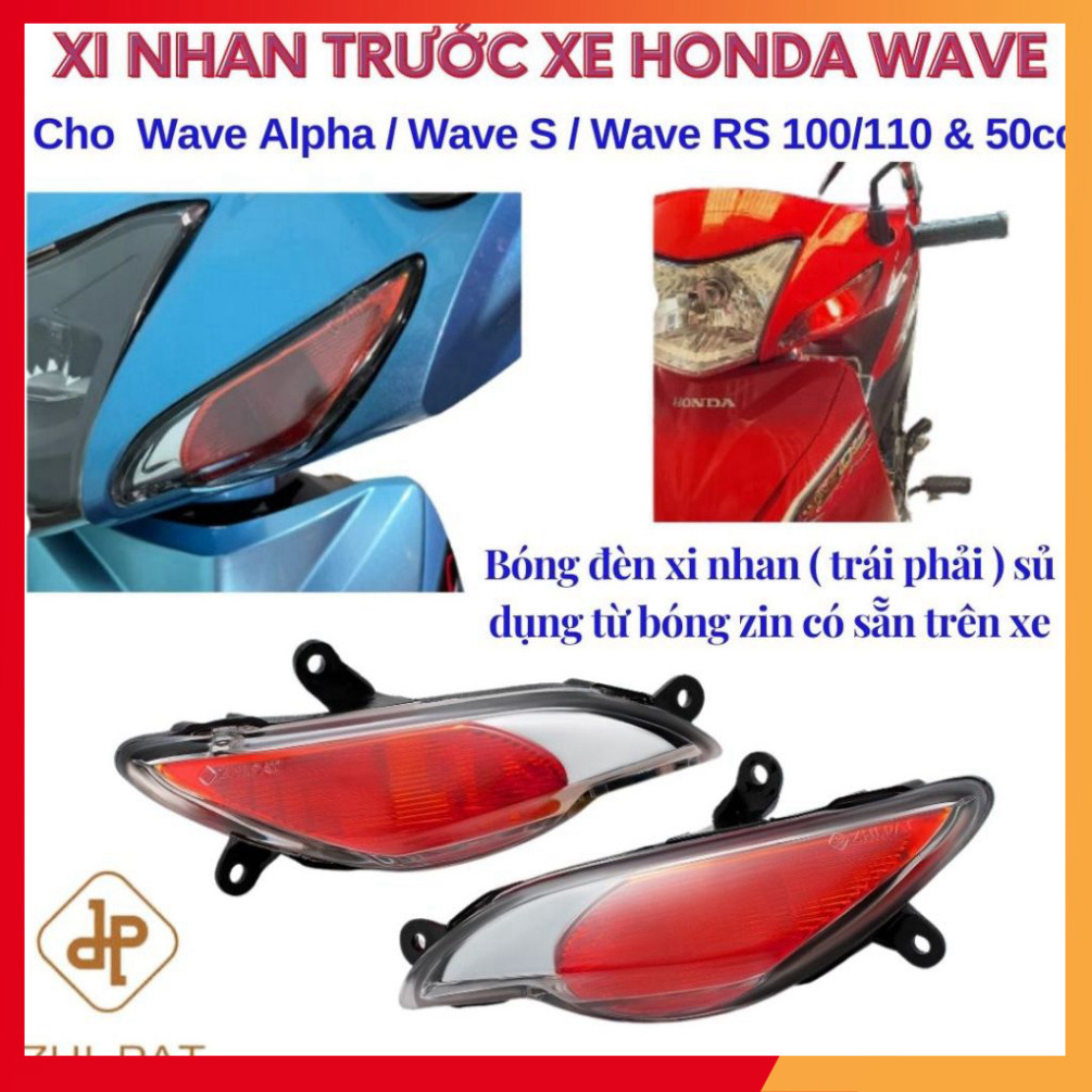Xi nhan trước ZHIPAT gắn Wave Alpha / Wave S / Wave RS / Wave 50cc ...