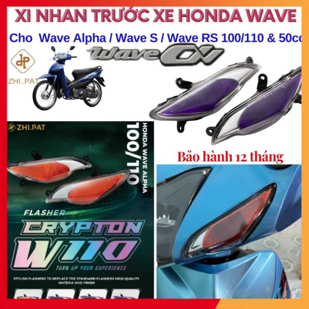 Xi nhan trước ZHIPAT gắn Wave Alpha / Wave S / Wave RS / Wave 50cc ...