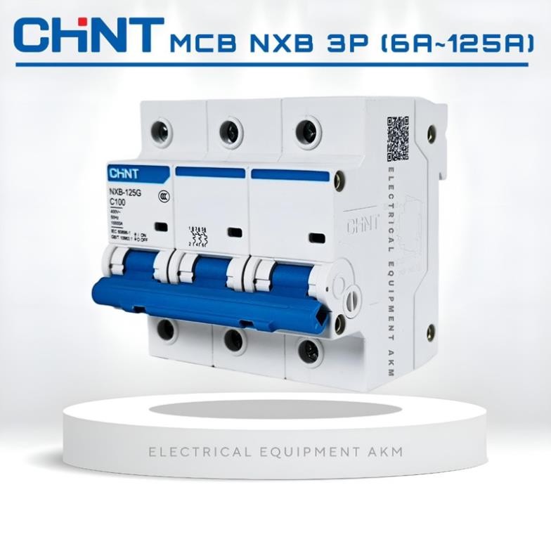 Aptomat MCB 3 Pha Chint NXB-63:6A, 10A, 16A, 25A, 32A, 40A, 50A, 63A ;Dòng Cắt 6KA~10KA; (Hàng ...
