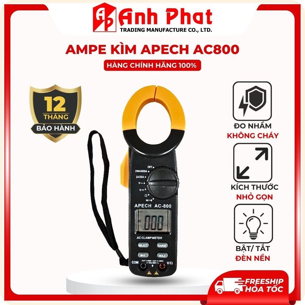 [Chống Cháy Đo nhầm] Ampe Kìm Đo Điện APECH AC800/801 Tùy Chỉnh Thang Đo, Chính Xác Cao - Anh ...