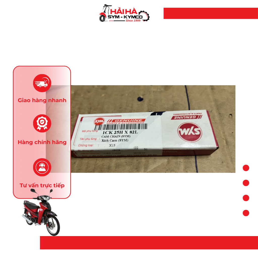 Sên cam 82 mắt (thường) xe Angel 80cc, Magic mã X15 [Chính hãng SYM ...