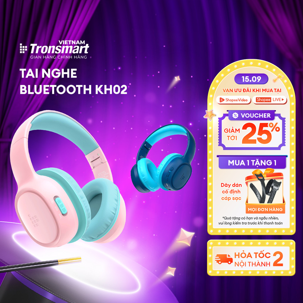 Tai nghe Bluetooth 5.3 Tronsmart KH02 | 30 tiếng playtime | Giới hạn âm lượng an toàn | Bảo hành ...