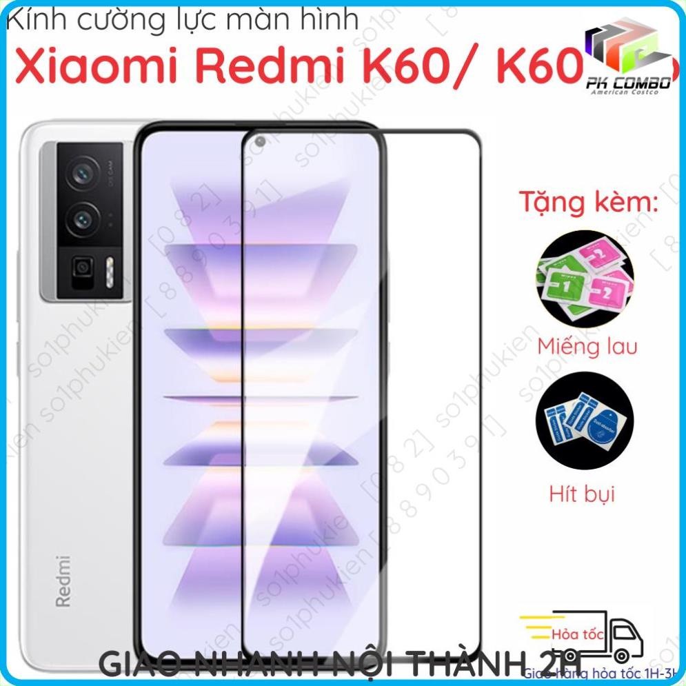 Kính cường lực Xiaomi Redmi K60/ K60 Pro full keo, chuẩn màn, dùng vân tay | Shopee Việt Nam