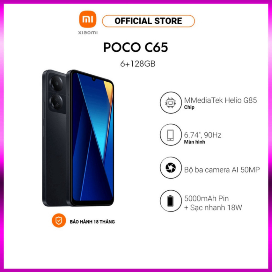 (SALE) Điện thoại POCO C65 (6+128GB) 6.71" IPS LCD HD+| Helio G85 ...