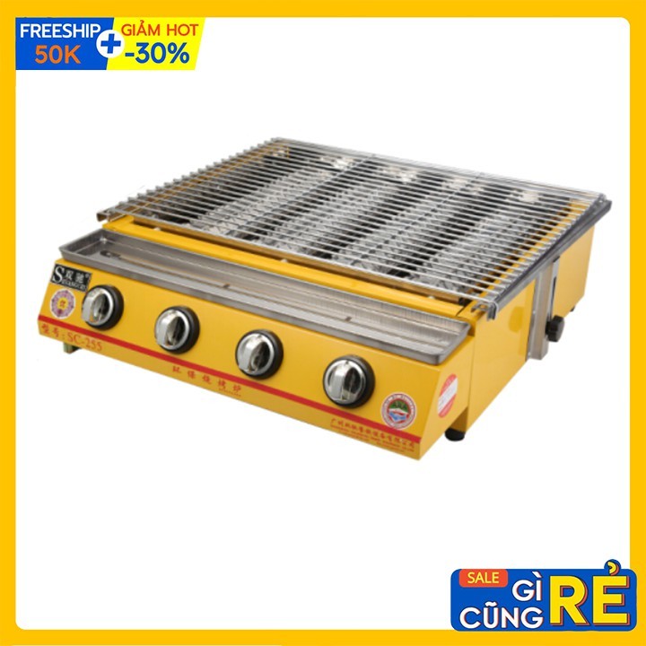 Bếp nướng ga 4 họng dài - Bếp nướng bbq bằng gas 4 đầu đốt ET-K255 | Shopee Việt Nam