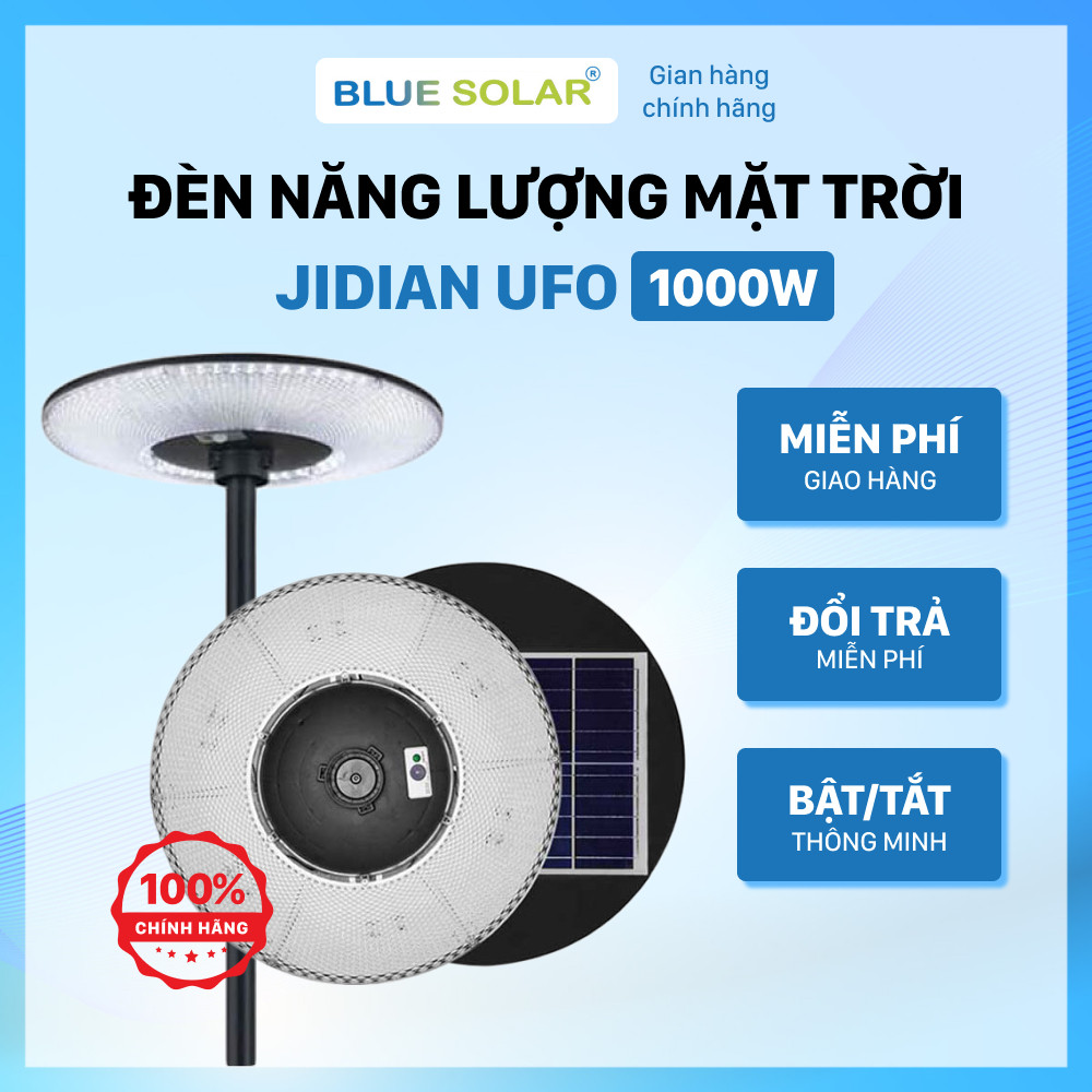 Đèn Năng Lượng Mặt Trời 1000W UFO JINDIAN Đèn PHA LED Chiếu Sáng Sân Vườn Không Thấm Nước, Cảm ...