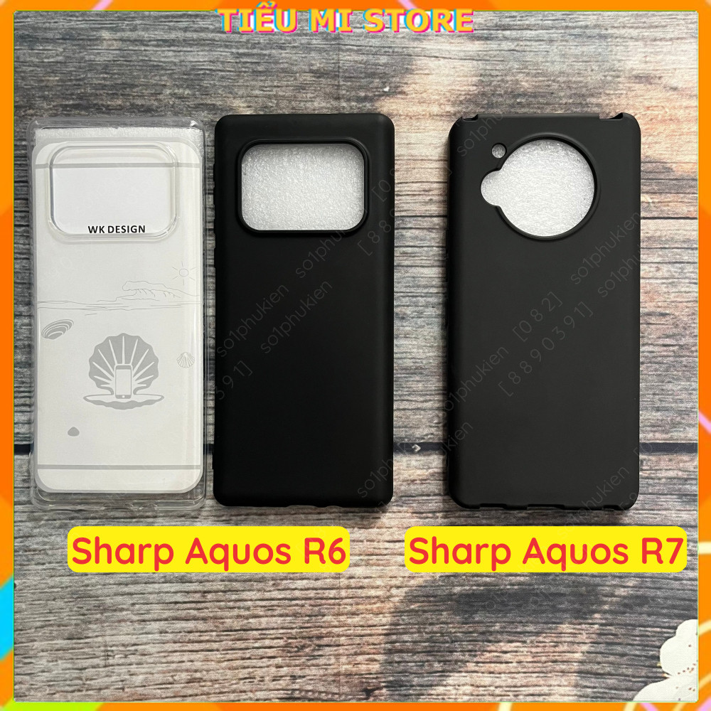 Ốp lưng Sharp R7, Aquos R7, Sharp R6 dẻo trong, dẻo đen viền gồ bảo vệ ...