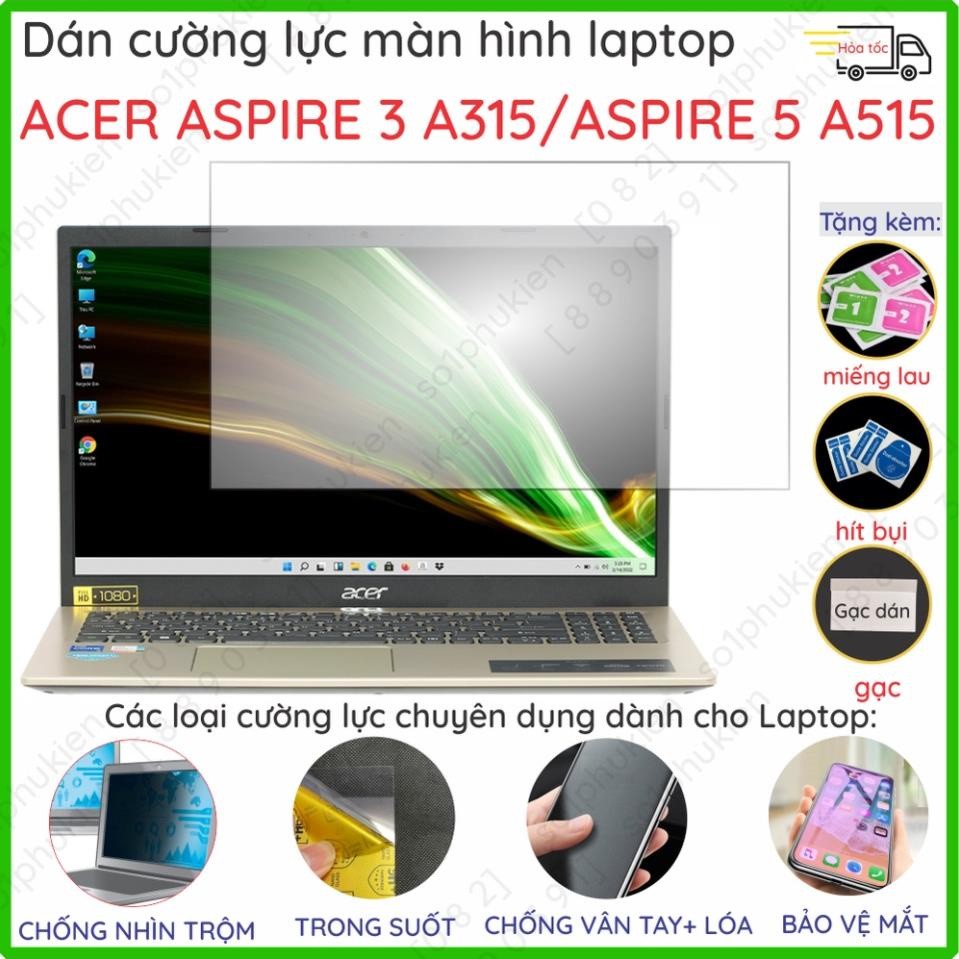 Dán cường lực màn hình laptop Acer Aspire 3 A315 / Aspire 5 A515 loại ...