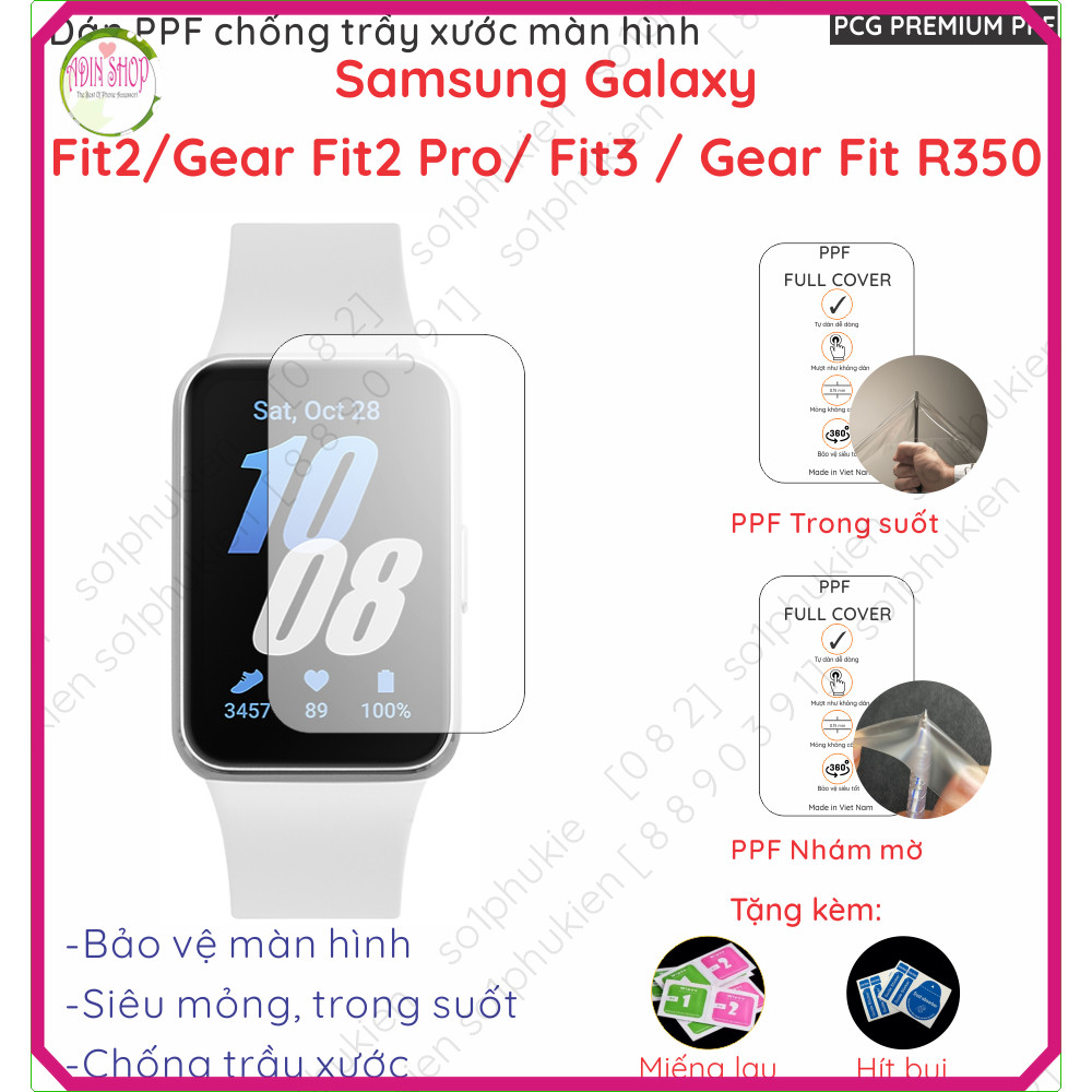 (2 pcs) Dán PPF đồng hồ Samsung Galaxy Fit 2/ Gear Fit 2 Pro/ Fit 3 ...