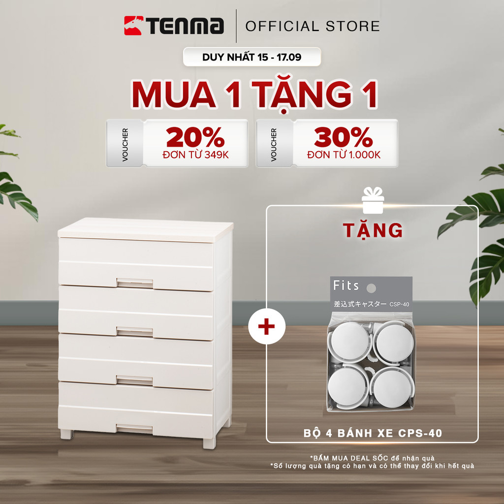 Tủ Nhựa Ngăn Kéo Đa Năng 4 Ngăn TENMA, Fits Plus Easy FE6504 | Shopee Việt Nam