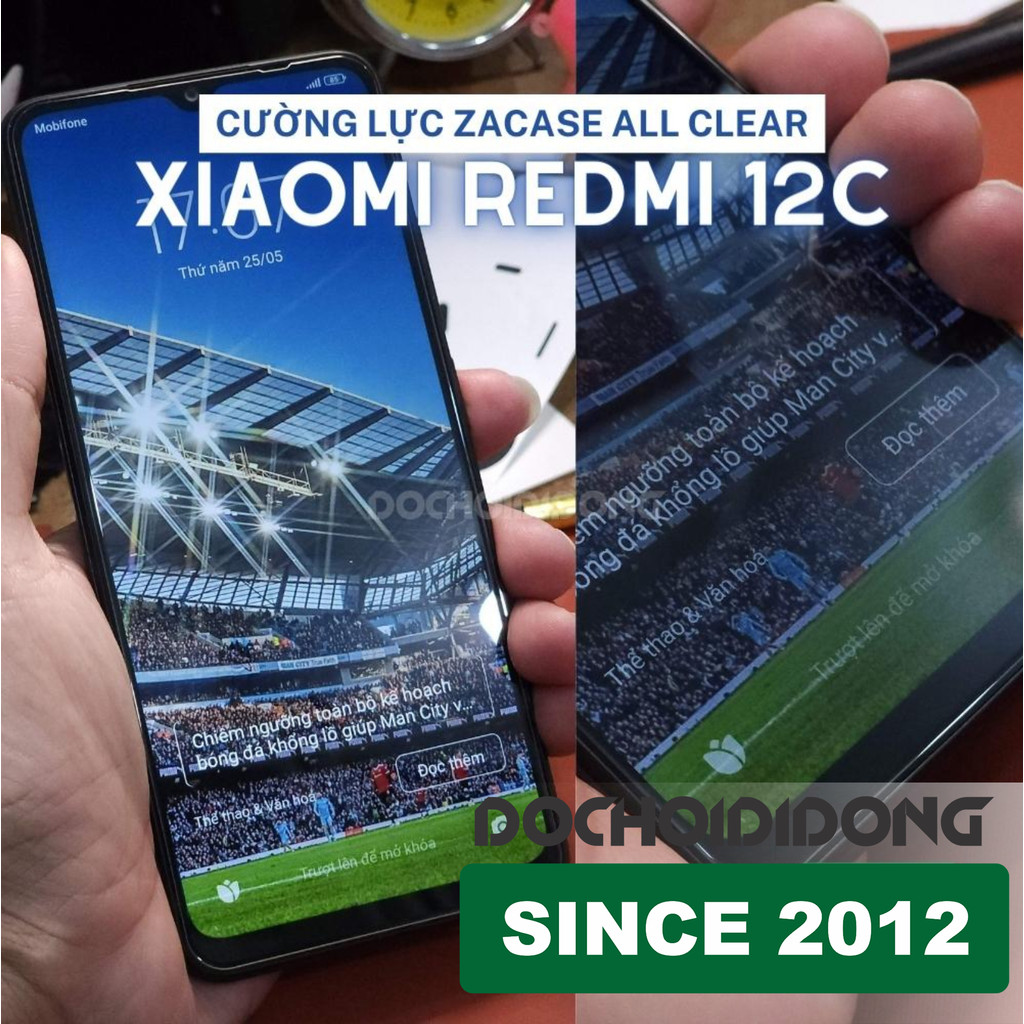 Cường lực màn hình trong suốt Xiaomi Redmi 12C Zacase All Clear Super ...