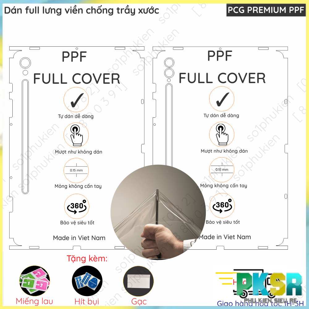 Dán PPF Samsung Tab S9 5G / S9+ (S9 plus) 5G / S9 Ultra / S8 Ultra/ S9 FE loại trong, nhám full ...