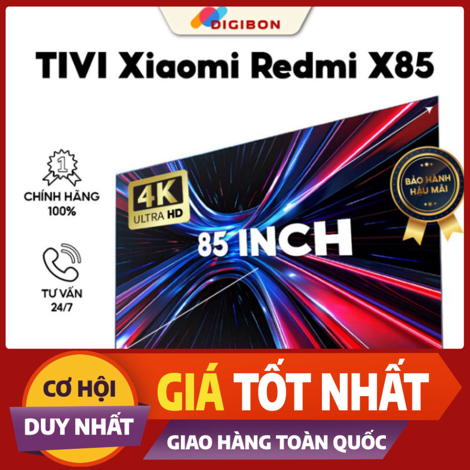 ib freeship- Tivi Xiaomi Redmi X85 85 Inch – Tốc độ 120Hz, Công Nghệ MEMC - RAM 3 Gb - Bộ Nhớ 32 ...