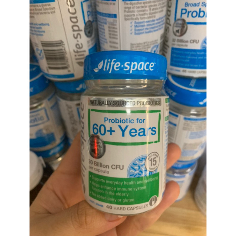 Men vi sinh Life Space 60+ Probiotic 40 viên Úc - men hỗ trợ tiêu hóa dành cho người lớn trên 60 ...
