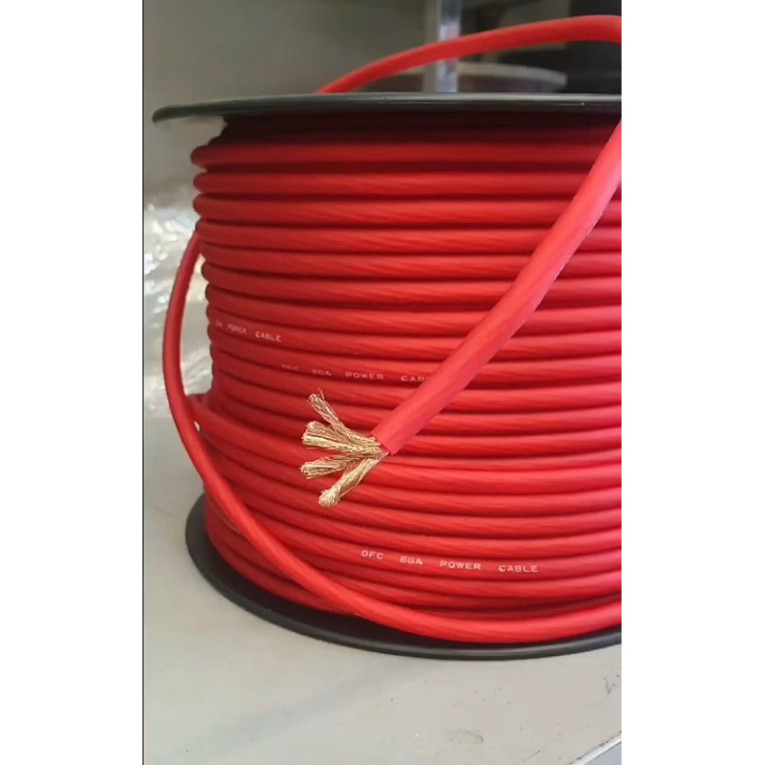 Dây nguồn ampli audio cho xe oto, dây nguồn loa sub 4AWG, 6AWG, 8AG ...