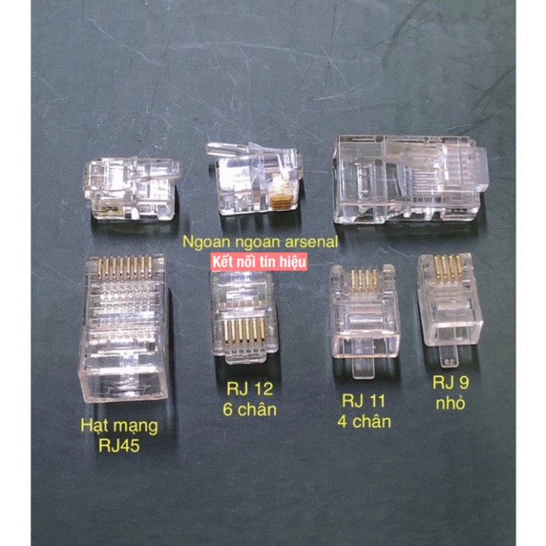Hạt điện thoại 4 chân RJ11, 4 chân nhỏ RJ9, 6 chân RJ12 chân đồng, hạt ...