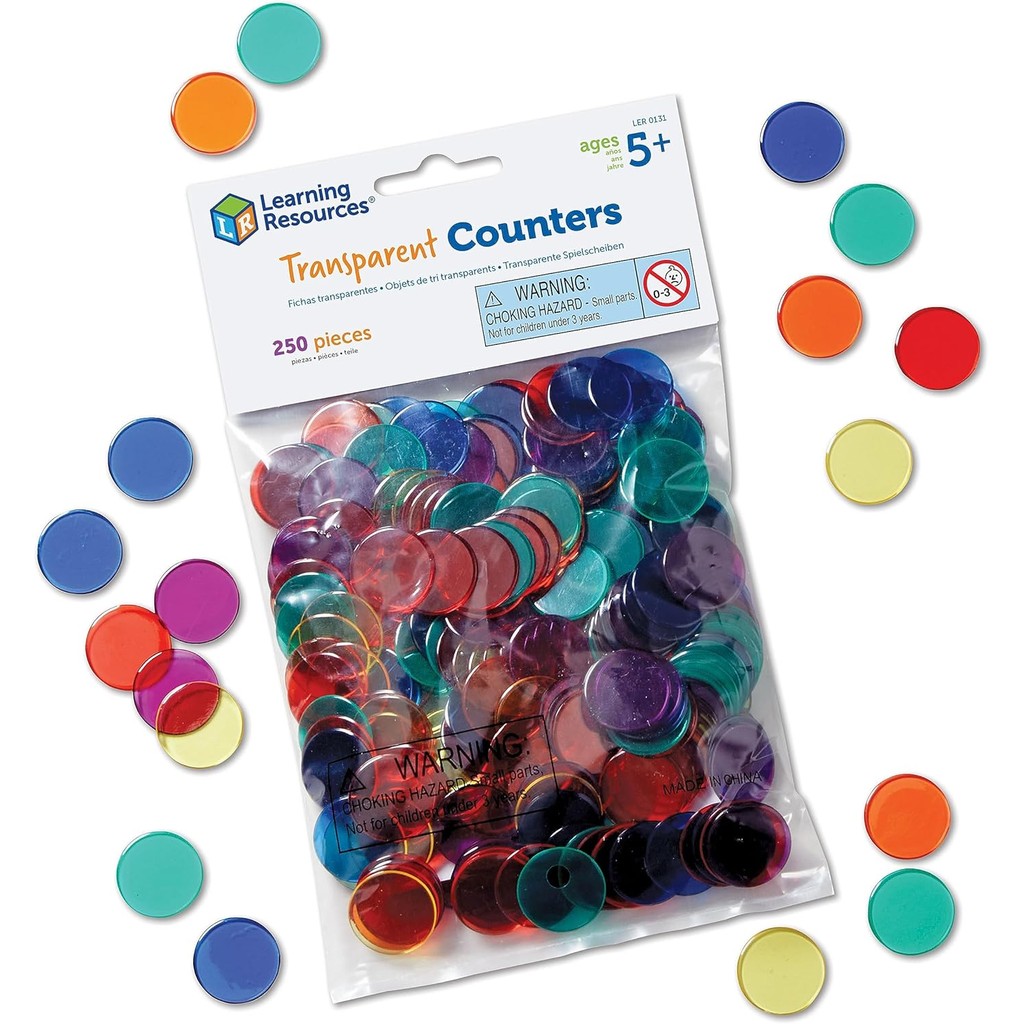[Hàng nhâp khẩu Mỹ] Bộ đếm trong suốt - Transparent Counters, Set of 250 | Shopee Việt Nam