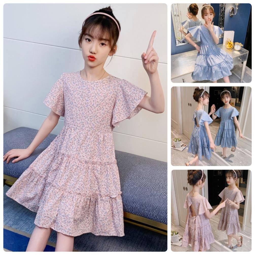 váy đầm bé gái đầm suông ngắn tay VL88 size 110-160 15-40 kg thời trang ...