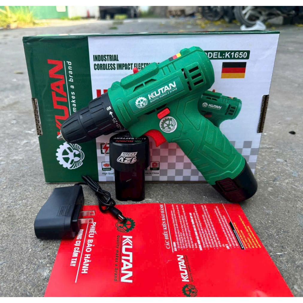 [HỎA TỐC] MÁY KHOAN P.IN 12V KUTAN TRỌN BỘ 2 PIN VÀ SẠC BẢO HÀNH 6 THÁNG | Shopee Việt Nam