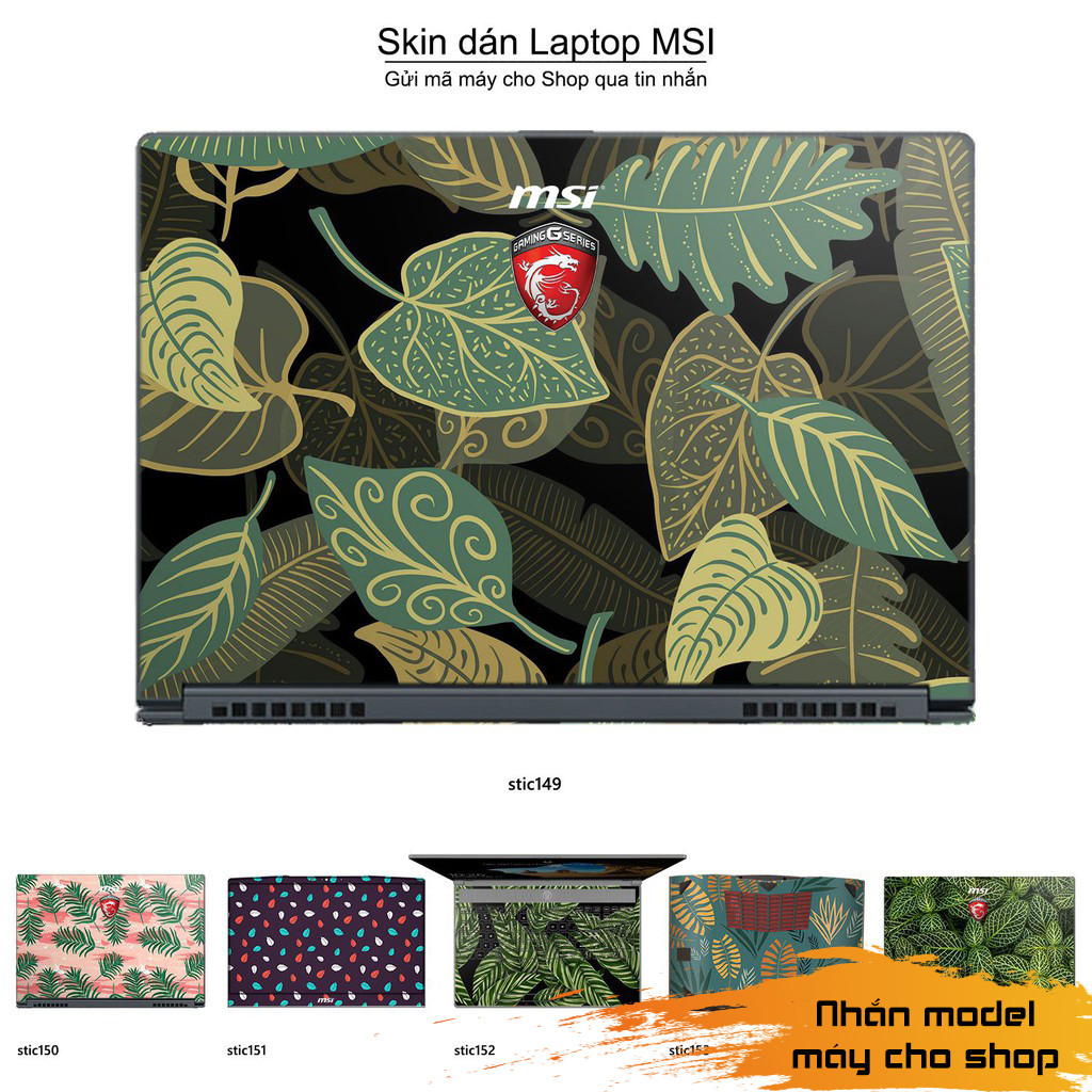 Skin dán Laptop MSI in hình Hoa văn sticker nhiều mẫu 25 (inbox mã máy ...