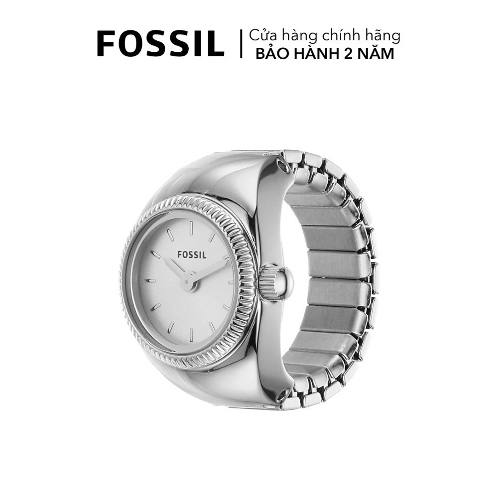 Nhẫn đồng hồ nữ Fossil WATCH RING mặt 15MM dây thép không gỉ màu bạc ...