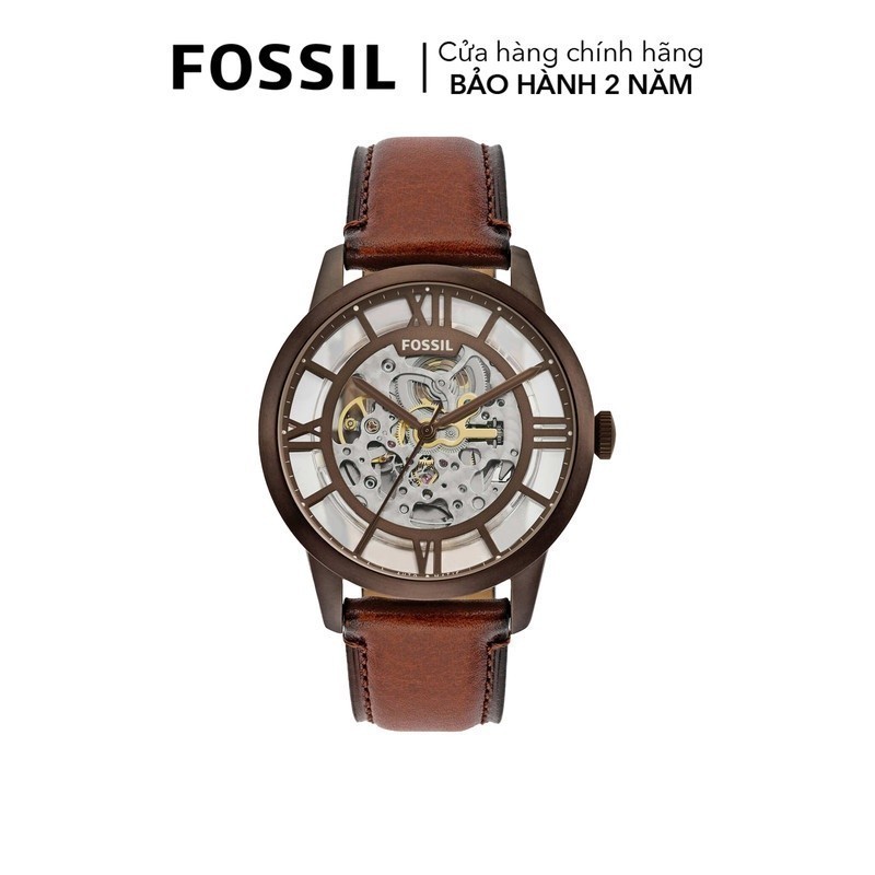 Đồng hồ cơ nam Fossil Townsman Automatic, mặt 44 MM, dây da - màu nâu ...