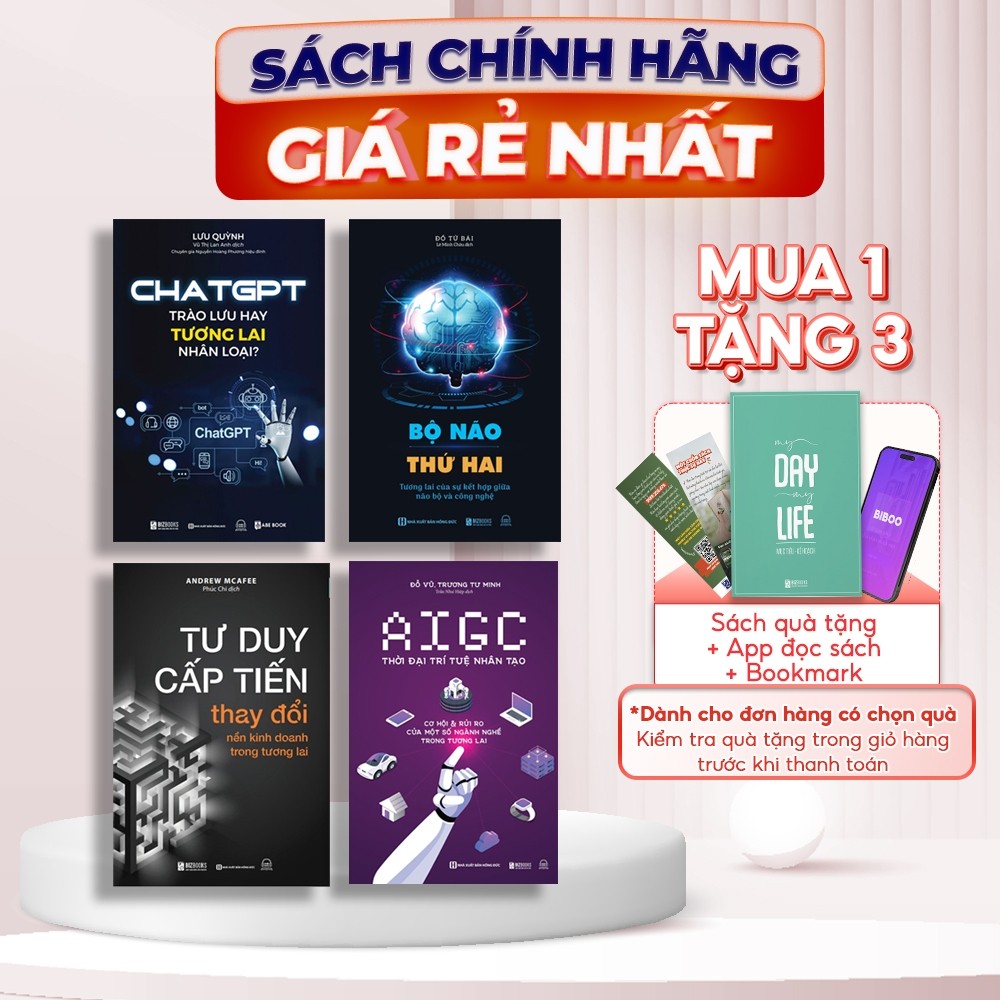 Bộ 4 Sách Chat GPT, Bộ Não Thứ Hai, AIGC Thời Đại Trí Tuệ Nhân Tạo, Tư Duy Cấp Tiến - Bizbooks ...