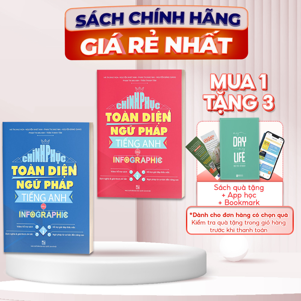 Combo Sách Chinh Phục Toàn Diện Ngữ Pháp Tiếng Anh Bằng Infographic ...