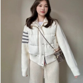 [HÀNG SẴN] Áo Khoác Phao Pha Tay Len Thome Siêu Hot 2024 | Shopee Việt Nam